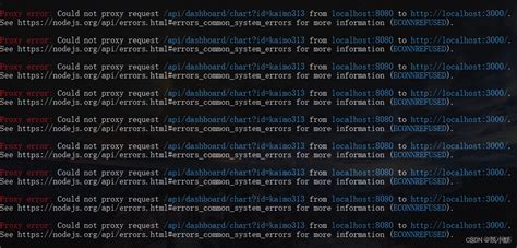 Proxy Error Could Not Proxy Request Xxx From Localhost8080 To Localhost3000