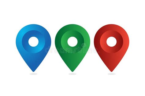 Colorful Map Pointer Icon Isolated On White Background Vector