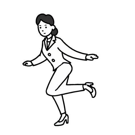 踊る女性 無料で商用可の背景透過フリーイラスト｜いらすとさん。