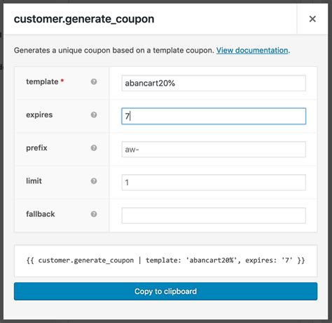 How To Create Personalized Coupons Documentation Woocommerce