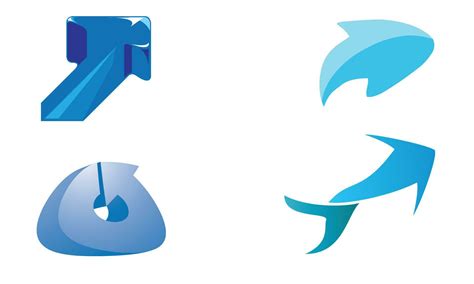 Blue Arrow Symbol Collection Vector Set 34375645 Vector Art At Vecteezy