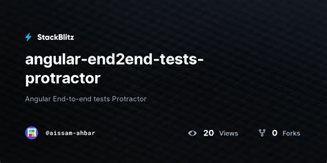 angular end2end tests protractor stackblitz