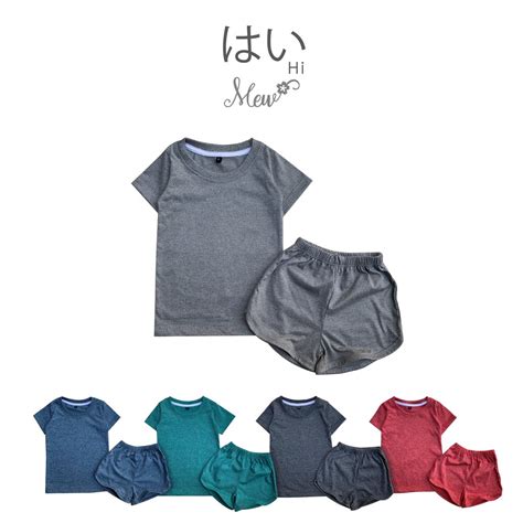 ชุดเซ็ทเด็ก Poko เสื้อกางเกงขาสั้น ลายเอลโม่ ผ้าcotton Tem2012 Thaipick