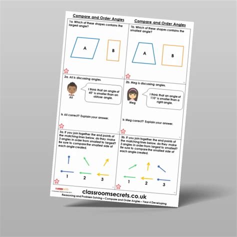 Year 4 Compare And Order Angles Reasoning And Problem Solving Resource Classroom Secrets