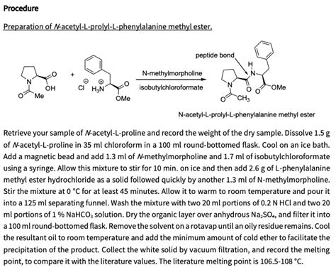 Solved Experiment 3 Synthesis Of A Dipeptide Introduction