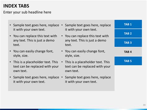 Index Tabs For Powerpoint Ppt Slides