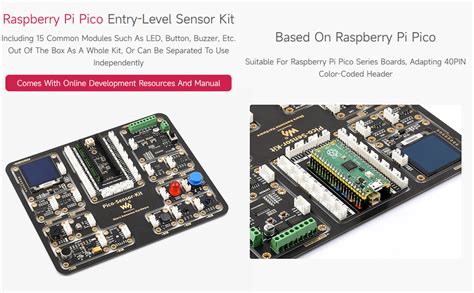 Waveshare Entry Level Sensor Kit Compatible With Raspberry