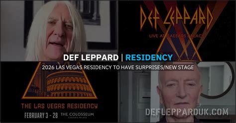 Def Leppard Will Have Surprisesnew Stage For 2026 Las Vegas Residency