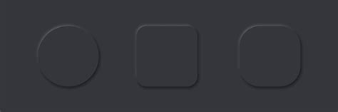 3d 벡터 버튼 호형성 디자인 기하학적 모양 원 사각형 밝은 그림자가 있는 어둡고 검은 색 배경에 직사각형 웹 요소 지오메트리 현대 트렌드 트리 차원 디자인 0명에 대한