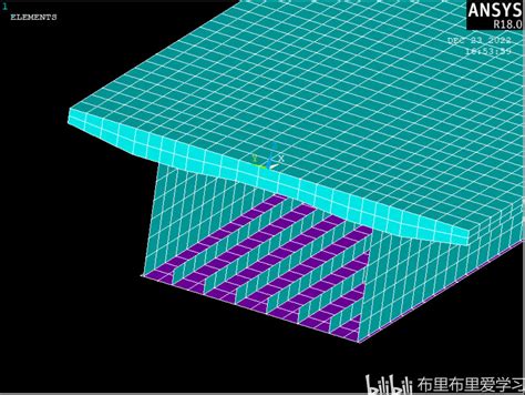 ansys apdl 钢混组合梁 板单元 实体单元 哔哩哔哩