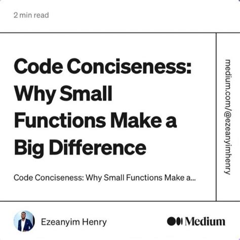 🚀 Discover The Magic Of Concise Coding Henry Ezeanyim