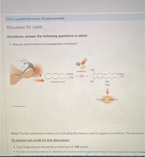 Solved Discussion Lipids Directions Answer The Chegg