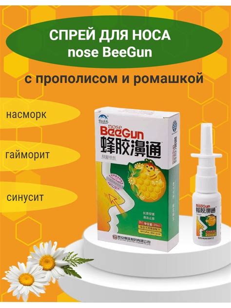Спрей для носа с прополисом Beegun 20 мл купить на Ozon по низкой цене 1413391849