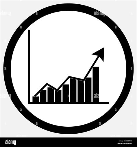 Growth Chart Icon Black White Growth And Growth Concept Chart And Business Growth Chart And