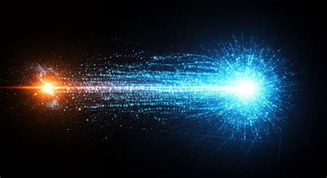 Binary Data Stream Futuristic Data Transfer From Orange To Blue Stock Illustration