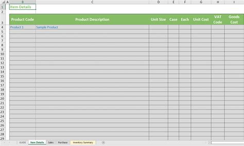 Simple Inventory Tracker Excel Template For Retail Business