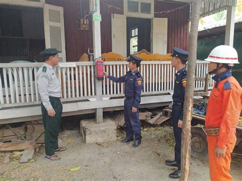 ကန့်ဘလူမြို့နယ်တွင် မီးဘေးကြိုတင်ကာကွယ်ရေး အသိပညာပေးဆွေးနွေးခြင်းနှင့် မီးငြှိမ်းသတ်နည်း လက်တ