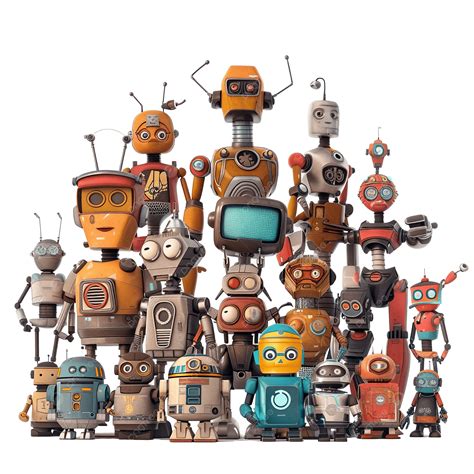 Personnages De Dessins Animés De Robots