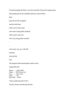 Cis C Ilab Of Sequential Files DOC Programming Languages Computing