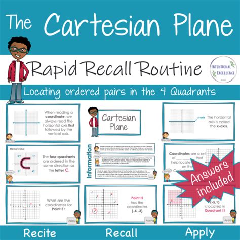 Cartesian Plane Coordinate System Plotting Points Warm Up Worksheets