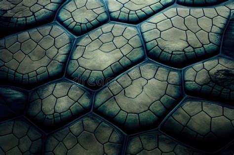 Turtle Shell Texture Background Brontosaurus Dinosaur Skin Generative Ai Illustration Stock