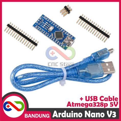 Jual Brd 0007 Arduino Nano V3 30 Atmega328p Ch340 Ch340g 5v Board Usb Cable Shopee Indonesia