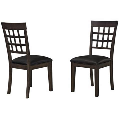 a america bristol point lattice back dining side chair in warm gray