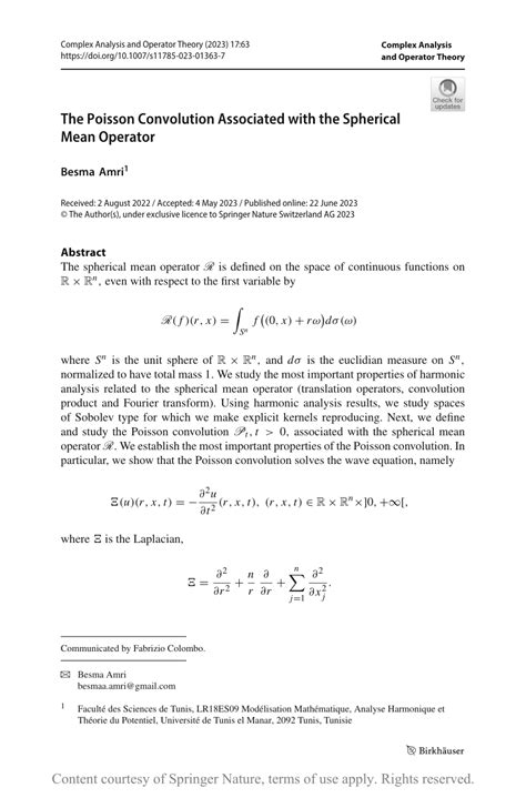 The Poisson Convolution Associated With The Spherical Mean Operator