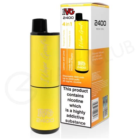 Yellow Edition Ivg 2400 Disposable 3 For £30