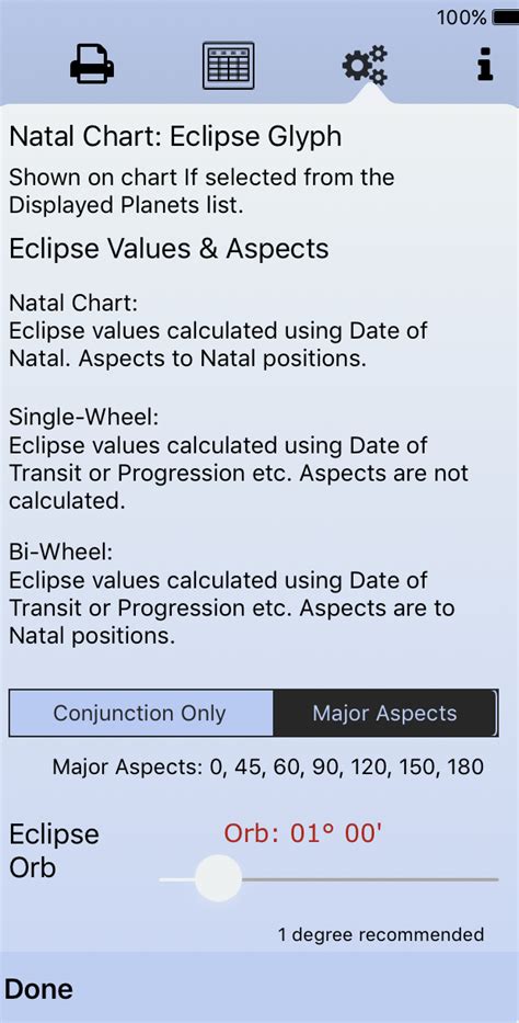 eclipse settings astroconnexions