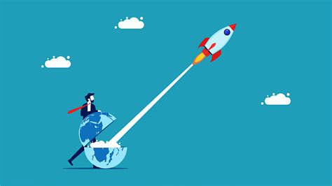 비즈니스 세계를 여십시오 사업가들은 로켓을 발사하기 위해 세계를 엽니 다 개발에 대한 스톡 벡터 아트 및 기타 이미지 개발 개선 개성 개념 Istock