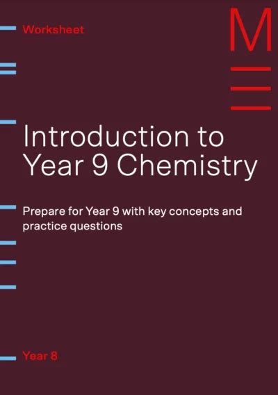 Free Introduction To Year 9 Chemistry Worksheet Download Matrix Education