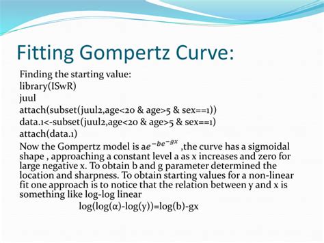Non Linear Curve Fitting Ppt