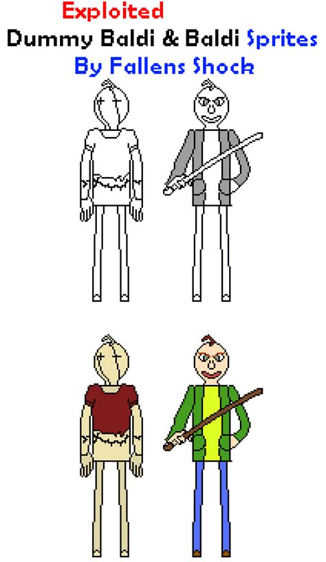 Exploited Reality Dummy Baldibaldi Battle Sprites By Fallenshome44 On