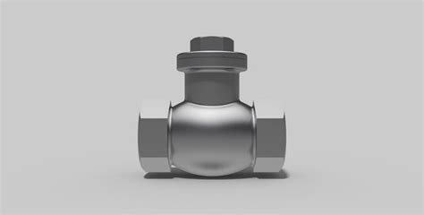 1 Inch Bsp Check Valve Swing Autodesk Inventor 3d Model Cgtrader