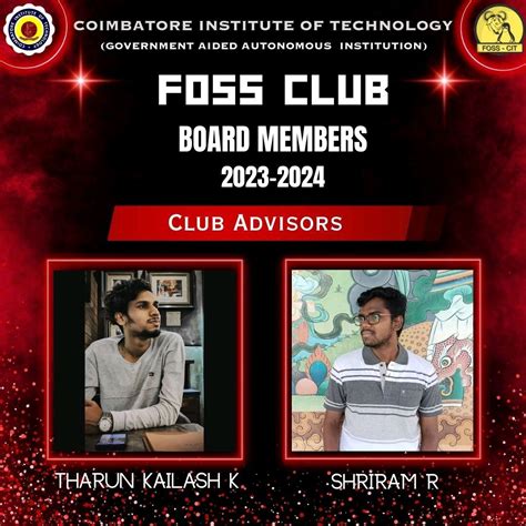 tharun kailash k on linkedin happy to be a part of the next board of foss cit best wishes to