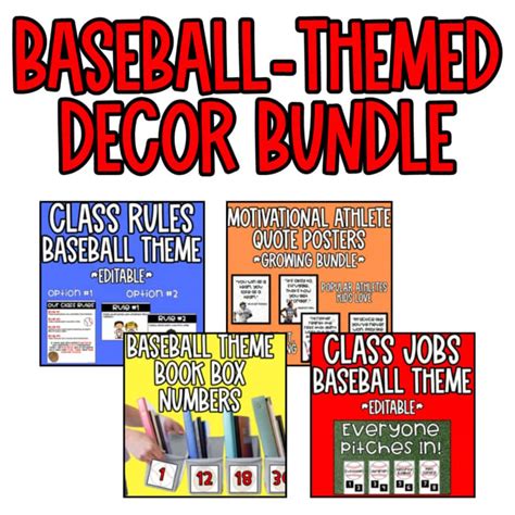Baseball Themed Classroom Decor And Management Bundle By Life Teaching