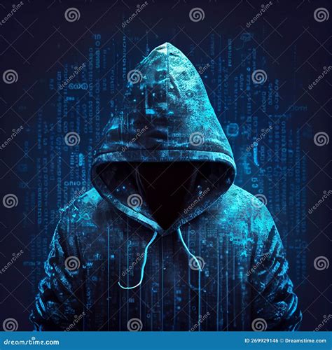 Hacker Programmer Modern Spy Illegal Data Search AI Generated Image