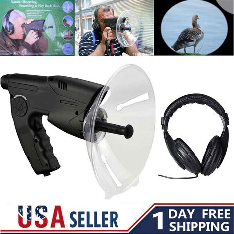 300ft Parabolic Sonic Listening Device Microphone Amplifier Spy Bionic Ear Sound Créde Performance