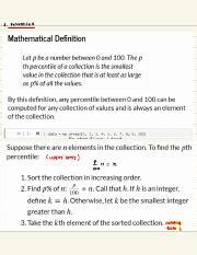 DSC Final Cheat Sheet Pdf 1 Percentiles Upper Limit P N H 100 Counting From I Measures