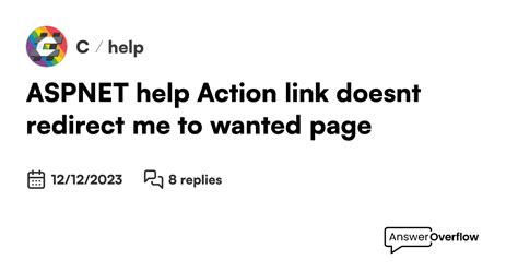 Aspnet Help Action Link Doesnt Redirect Me To Wanted Page C