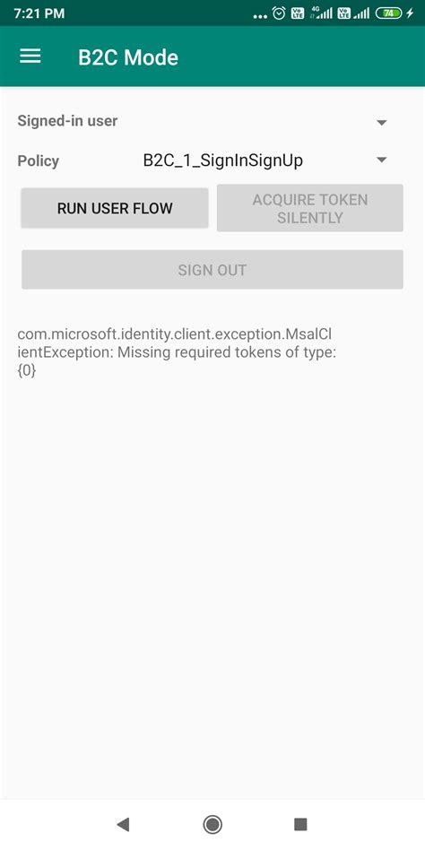 android authentication failed com microsoft identity client exception msalclientexception