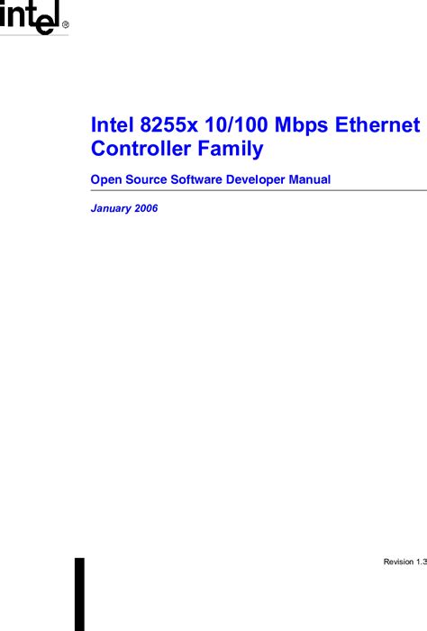 Intel 82557 Intel® 8255x 10100 Mbps Ethernet User Manual To The 74761afe D960 432d 8832