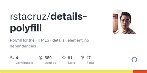 Github Rstacruz Details Polyfill Polyfill For The Html Element No