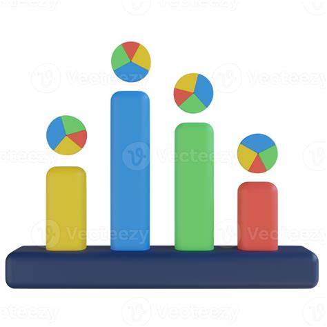 Bar Chart 3d Render Icon 14919567 Png
