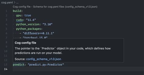 share schema for `cog yaml` files on json schema store · issue 907 · replicate cog · github