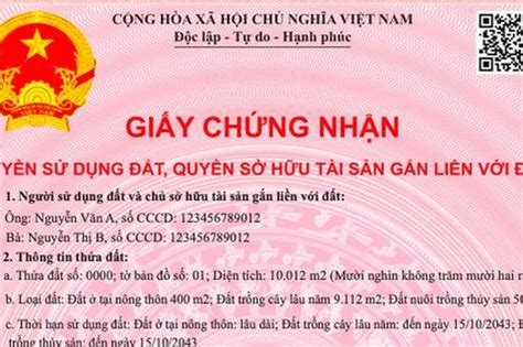 Sổ đỏ Mới Sẽ Có Qr Code Có Phải đổi Sổ đỏ Cũ Không Báo Phụ Nữ Việt Nam