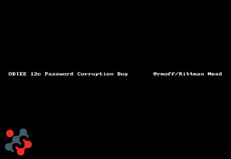 Obiee 12c Repository Password Corruption Issue