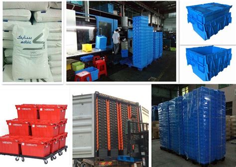 43L Nesting And Stacking Plastic Moving Attached Lid Container For Packing Manufacturers