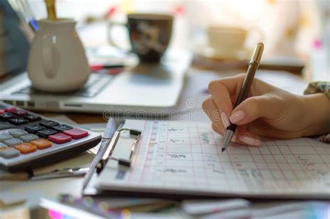 A Person Organizing Their Schedule With A Laptop And A Cup Of Coffee In A Cozy Workspace Stock A Person Organizing Their Schedule With A Laptop And A Cup Of Coffee In A Cozy Workspace Stock